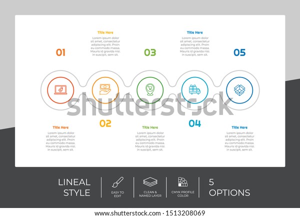 5 Step Process Infographic Circle Layout Stock Vector (Royalty Free ...