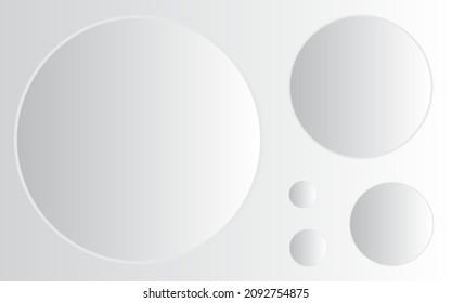 5 White Circles Different Sizes Stock Vector (Royalty Free) 2092754875 ...