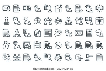 50 Linear Inheritance Icon Pack Vector Stock Vector (Royalty Free ...