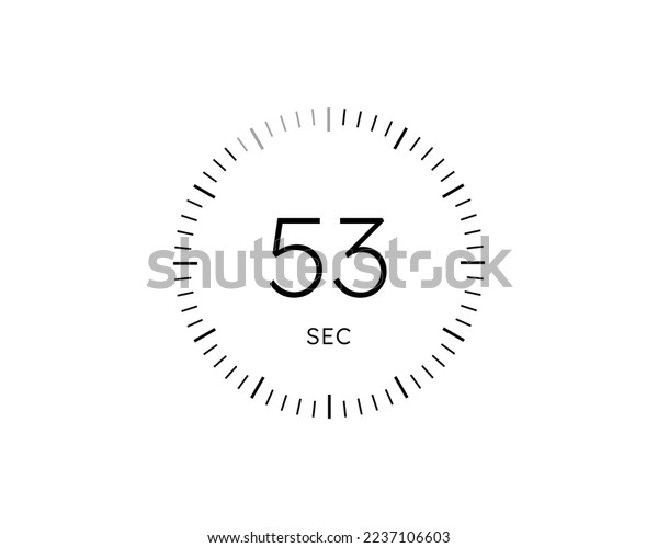 53 Second Timers Clocks Timer 53 Stock Vector (Royalty Free) 2237106603 ...