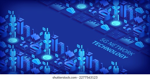 5g Network Technology Wireless Mobile Telecommunication Stock Vector ...