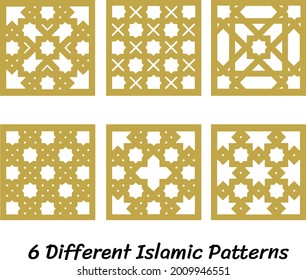 6 Islamic Patterns Vector Stock Vector (Royalty Free) 2009946551 ...
