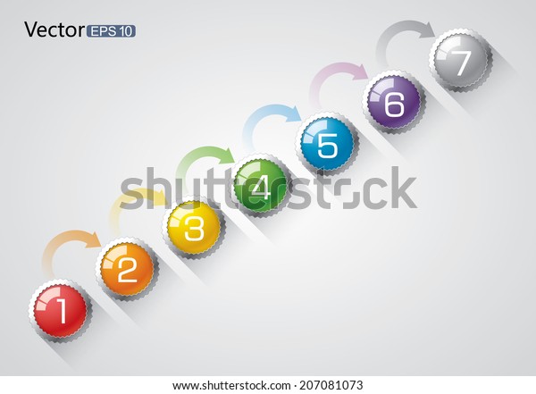 7 Steps Graph Stock Vector (Royalty Free) 207081073 | Shutterstock