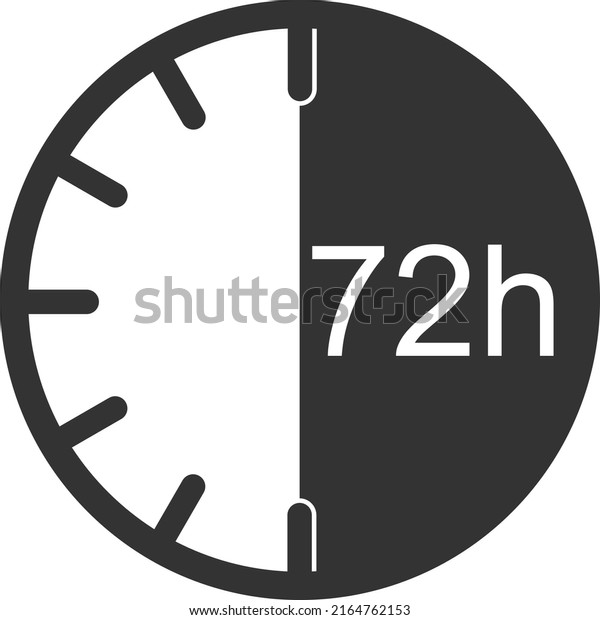 icono de temporizador de 72 horas,: vector de stock (libre de regalías ...