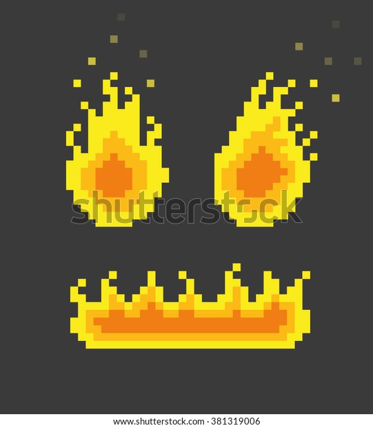 8 Bit Fire Vector Eps10 Stock Vector (Royalty Free) 381319006 ...