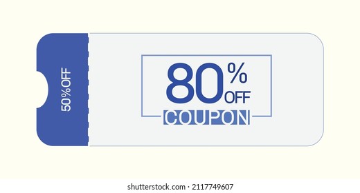 80 Off Coupon Vector Eighty Percent Stock Vector (Royalty Free ...