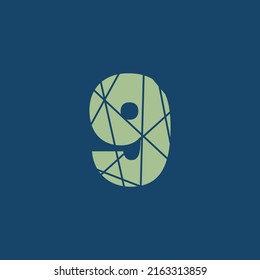 6 Numeric Text Vector Symbol Design Stock Vector (Royalty Free ...