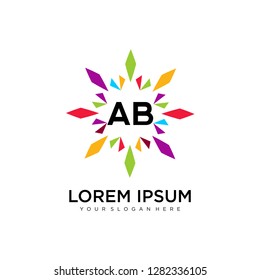 Ab Initial Logo Template Vector Stock Vector (Royalty Free) 1282336105 ...