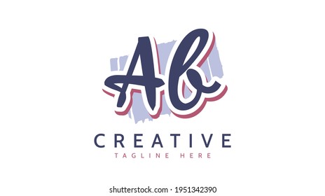 Ab Initials Handwriting Logo Vector Stock Vector (Royalty Free ...
