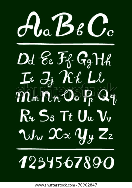 Abc Handwritten Stock Vector (Royalty Free) 70902847 | Shutterstock