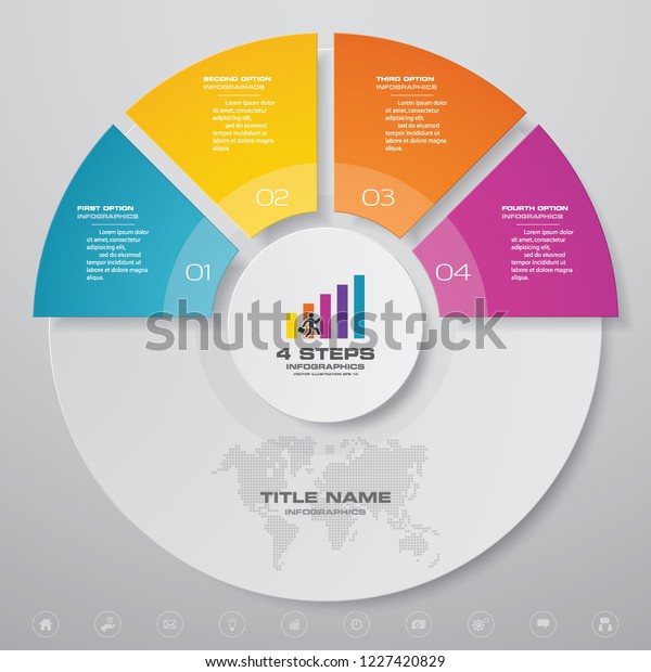 Abstract 4 Steps Cycle Chart Infographics Stock Vector (Royalty Free ...