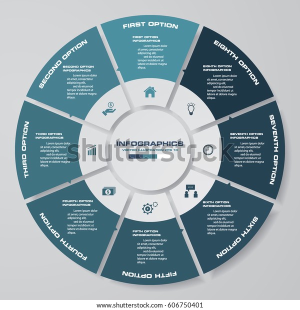 Abstract 8 Steps Circle Wheel Infographic Stock Vector (Royalty Free ...