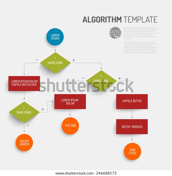 Abstract Algorithm Vector Template Flat Design Stock Vector (Royalty ...