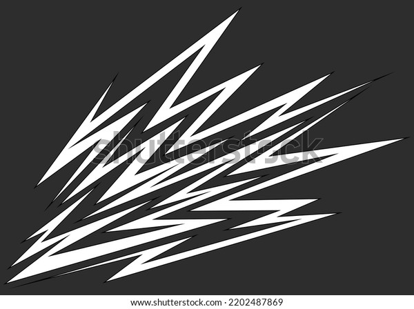 Abstract Background Various Sharp Zigzag Lightning Stock Vector (Royalty Free) 2202487869 ...