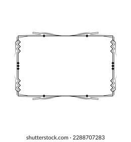 Abstract Black Simple Line Rectangular Frame Stock Vector (Royalty Free ...