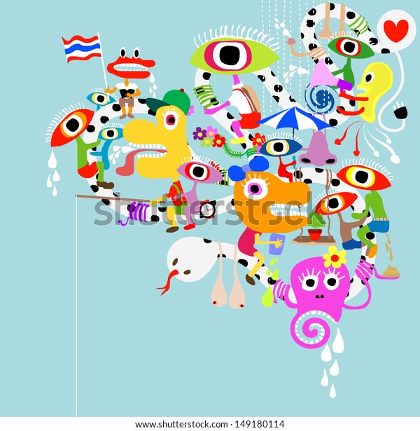 Abstract Cartoon Vector Stock Vector (Royalty Free) 149180114 ...