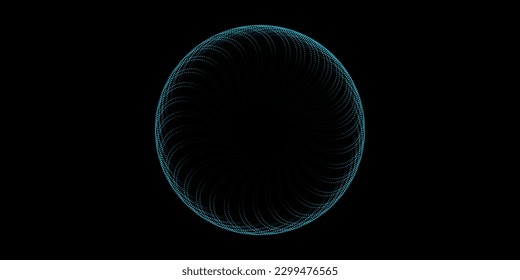 Vector Abstract Circles Lines Wavy Round Stock Vector (Royalty Free ...
