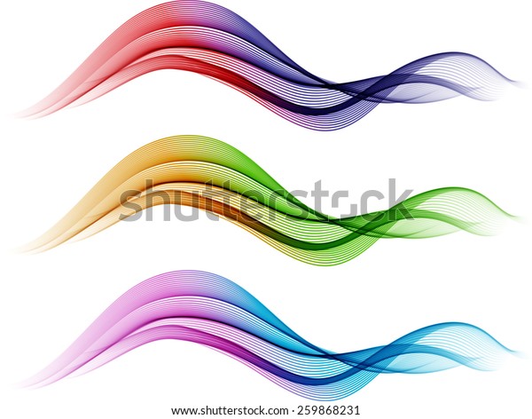 Abstract Color Waves Isolated On White Stock Vector (Royalty Free ...