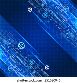 Abstract Engineering Future Technology Background Vector Stock Vector (Royalty Free) 251520946 ...