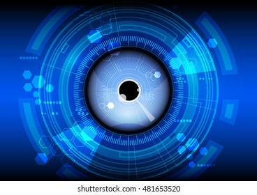 Abstract Eyeball Future Technology Security Concept Stock Vector ...
