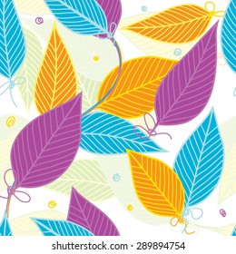 Abstract Foliage Seamless Pattern Background Stock Vector (Royalty Free ...