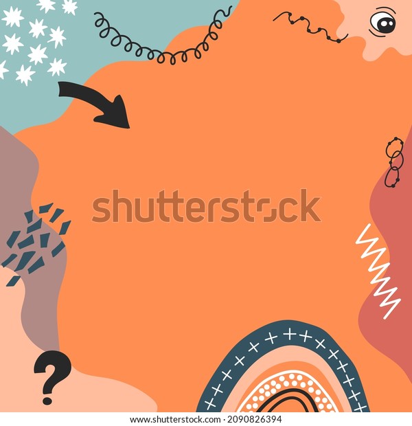 Abstract Frame Vector Border Spots Curve Stock Vector (Royalty Free ...