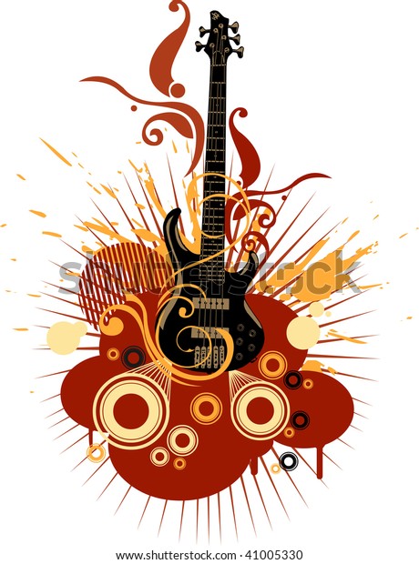 Abstract Guitar Stock Vector (Royalty Free) 41005330 | Shutterstock