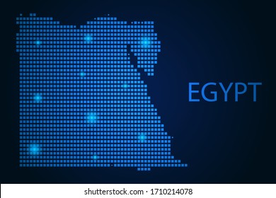 Egypt Communication Network Map Vector Low Stock Vector (Royalty Free ...