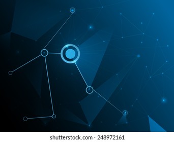 Abstract Molecules Technology Backgroundvector Design Stock Vector ...