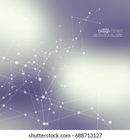 Virtual Abstract Background Particle Molecule Structure Stock Vector (Royalty Free) 300109484 ...