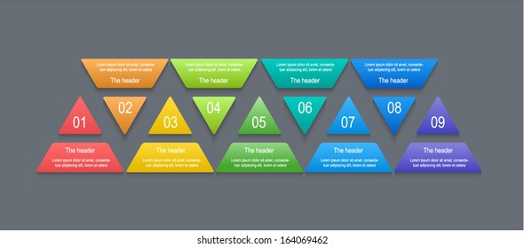 Abstract Numbered Banners Progress Option Background Stock Vector ...