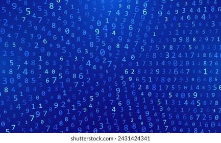 Abstract Numbers Matrix Background Binary Computer Stock Vector ...