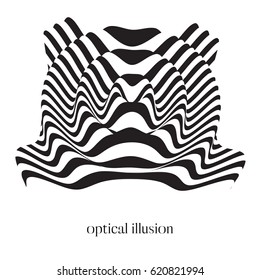 Abstract Optical Illusion Vector Element Sound Stock Vector (Royalty ...