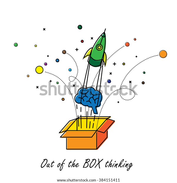 Abstract Out Box Thinking Vector Graphic Stock Vector (Royalty Free ...
