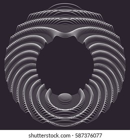 Abstract Parametric Pattern Made Dots Distorted Stock Vector (Royalty ...