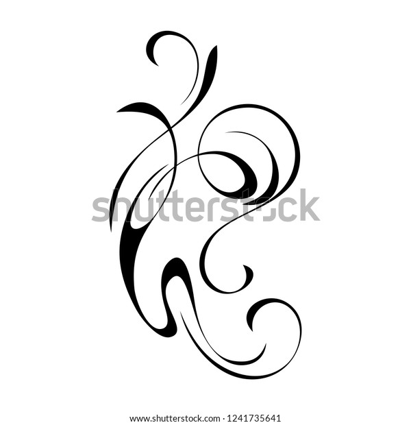 Abstract Pattern Smooth Black Lines On Stock Vector (Royalty Free ...