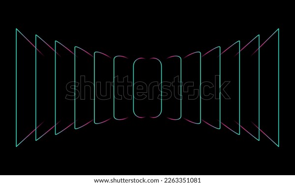 Abstract Perspective Rectangles Line Frame Overlay Stock Vector ...