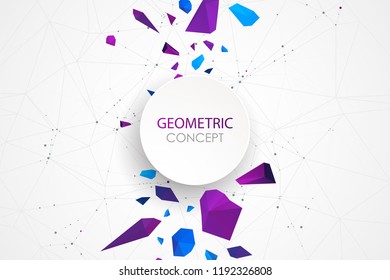 Abstract Polygonal Vector Background Connecting Dots Stock Vector (Royalty Free) 1192326808 ...