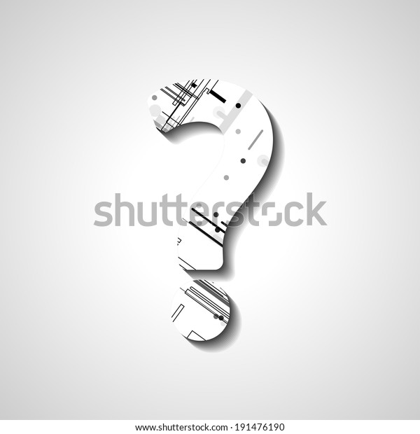 Abstract Question Mark Style Vector Illustration Stock Vector (Royalty ...