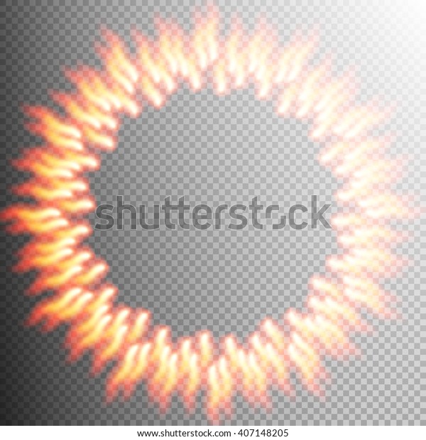 Abstract Realistic Fire Ring Transparent Background: vector de stock (libre de regalías ...