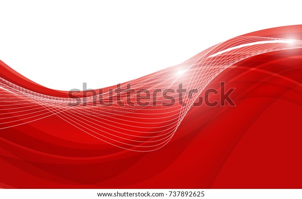 Abstract Red Background Wave Vector Illustration Stock Vector (Royalty ...