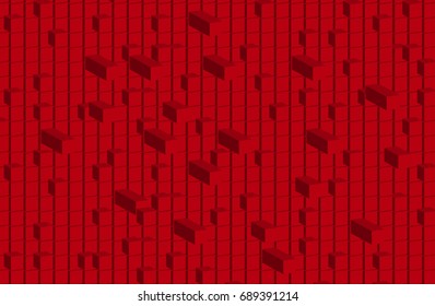 Abstract Red Cube Blocks Wall Background Stock Vector (Royalty Free) 689391214 | Shutterstock