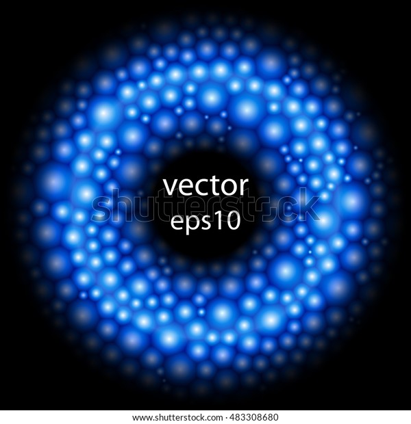 Abstract Round Border Cell Background Blue Stock Vector (Royalty Free ...