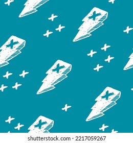 Abstract Seamless Pattern Lightning Cross Sign Stock Vector (Royalty ...