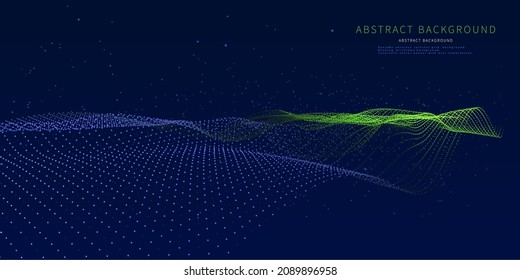 Abstract Technology Background Wavy Flow Dots Stock Vector (Royalty Free) 2089896958 | Shutterstock