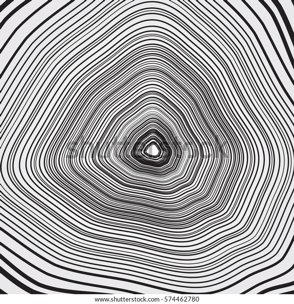 Abstract Vector Background Tree Rings Ink Stock Vector (Royalty Free ...