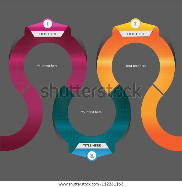 Abstract Vector Circle Scheme Background Three Stock Vector (Royalty ...