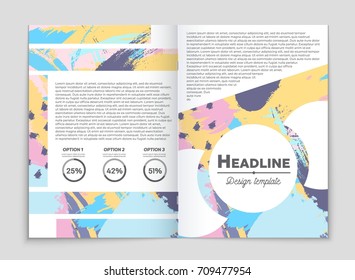 Layout Design Template Stationary Colorful Kids Stock Vector (Royalty ...