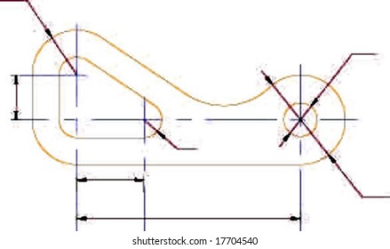 Abstract Vector Technical Drawing Stock Vector (Royalty Free) 17782180 ...