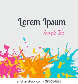 Vector Colorful Banner Made Bright Stains Stock Vector (Royalty Free ...